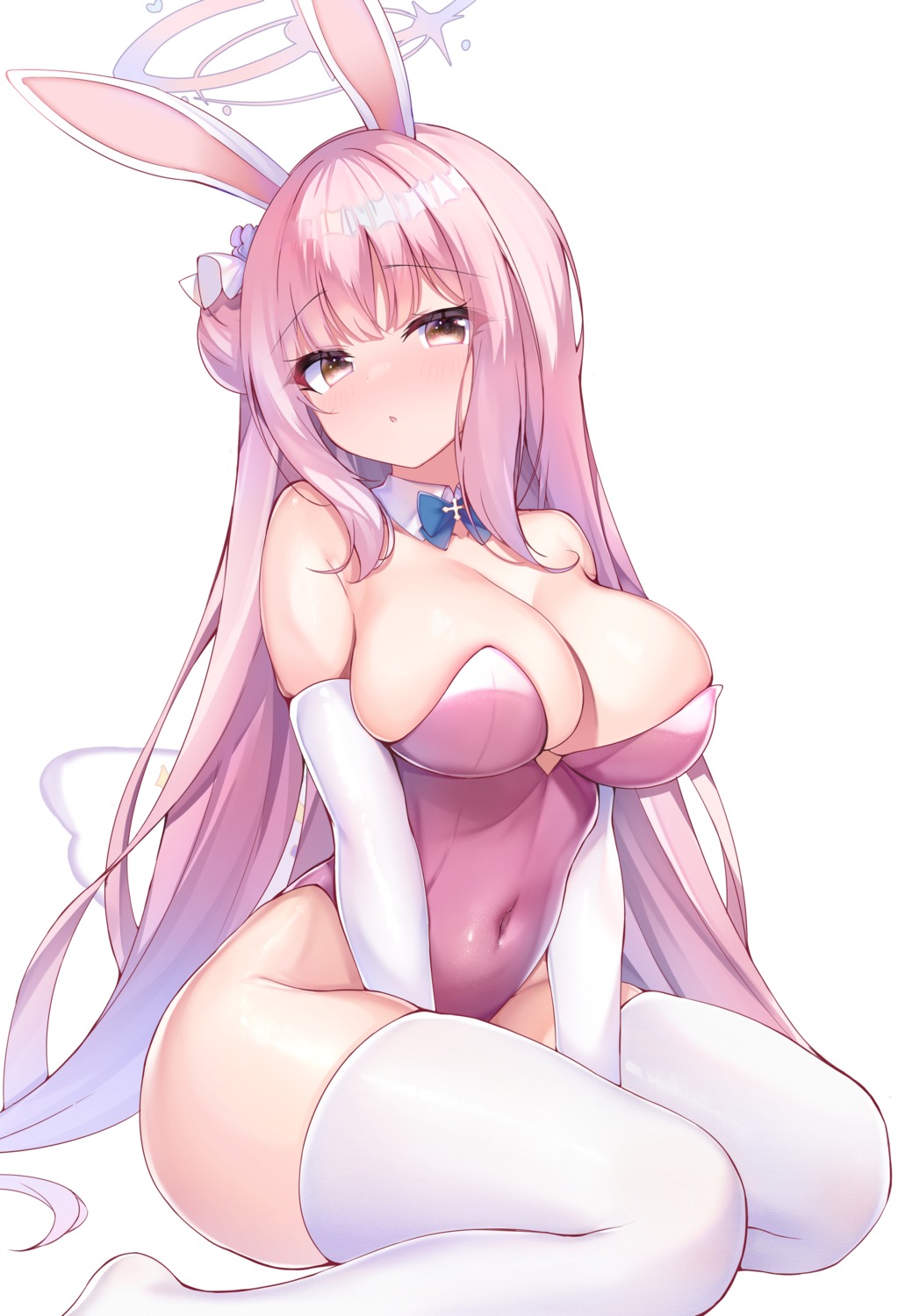 twiska (doubitian) blue archive misono mika animal ears bunny ears bunny girl halo no bra ...